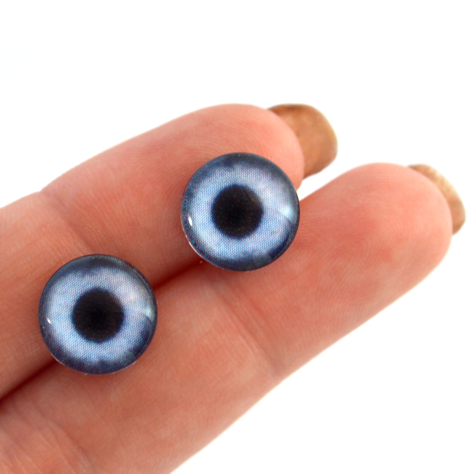 Blue Dog Glass Animal Eyes, 6mm to 40mm, Jewelry Making Art Dolls Puppy ...