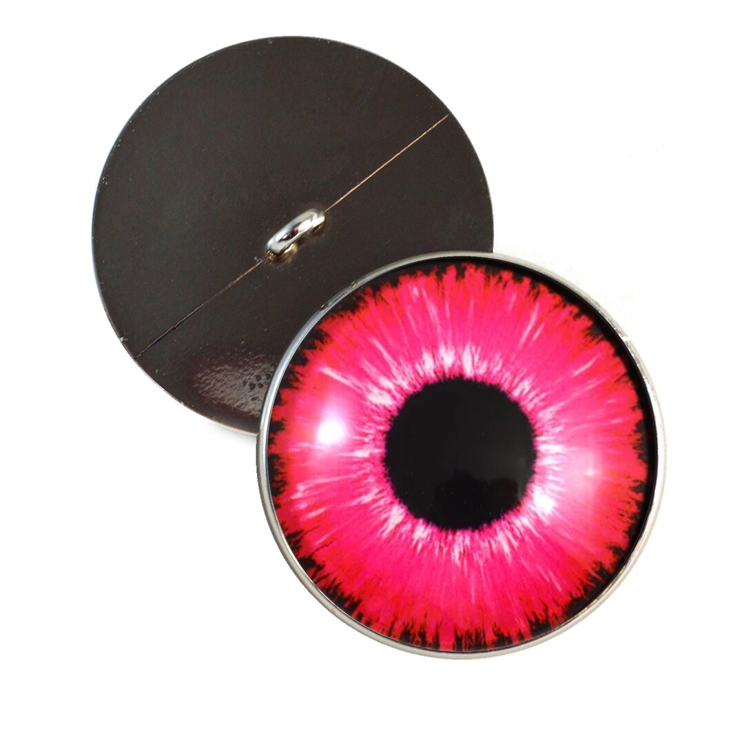 10mm - 30mm Bright Neon Pink Button Eyes Sew on Shank Loops Stuffed ...