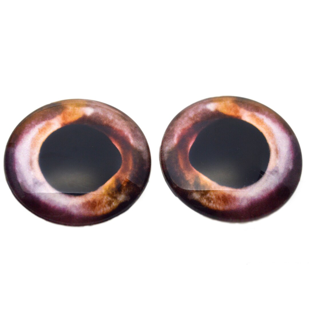 Barracuda Glass Eyes Realistic Salmon Coral Colored 6mm to 78mm Jewelry ...