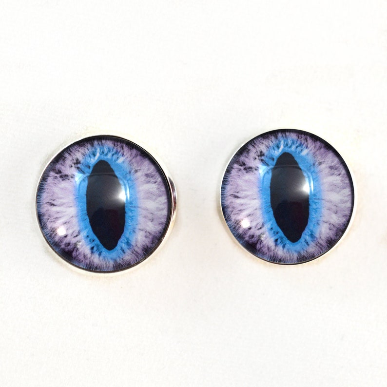 10mm 30mm Purple and Blue Cat or Dragon Button Eyes Sew on - Etsy