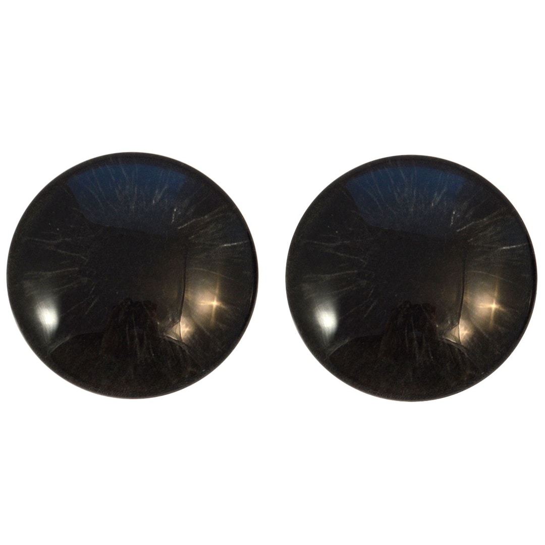 All Black Realistic Glass Eyes 6mm to 78mm Jewelry Art Dolls Taxidermy ...