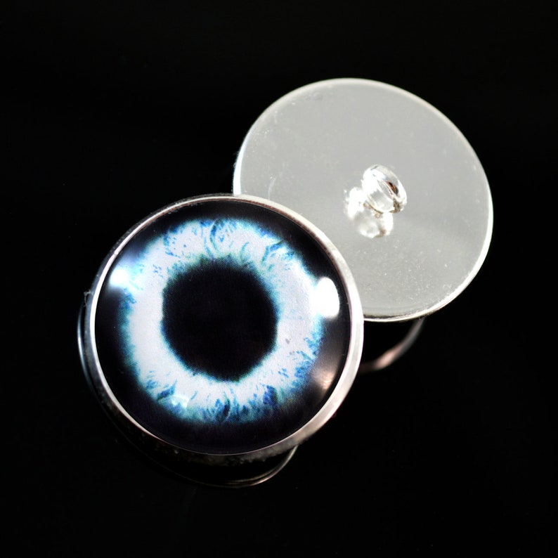 10mm - 30mm Mysterious Pale Blue Mermaid Button Eyes Sew on Shank With ...