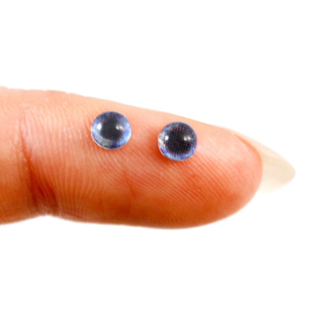 4mm Super Tiny Deep Blue Doll Human Small Fantasy Glass Eyes Cabochon ...