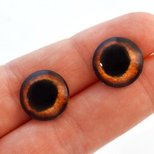 Amber Dog Glass Animal Eyes, 6mm to 40mm, Jewelry Making Art Dolls ...