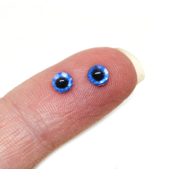 4mm Super Tiny Intense Dark Blue Doll Human Small Glass Eyes - Etsy