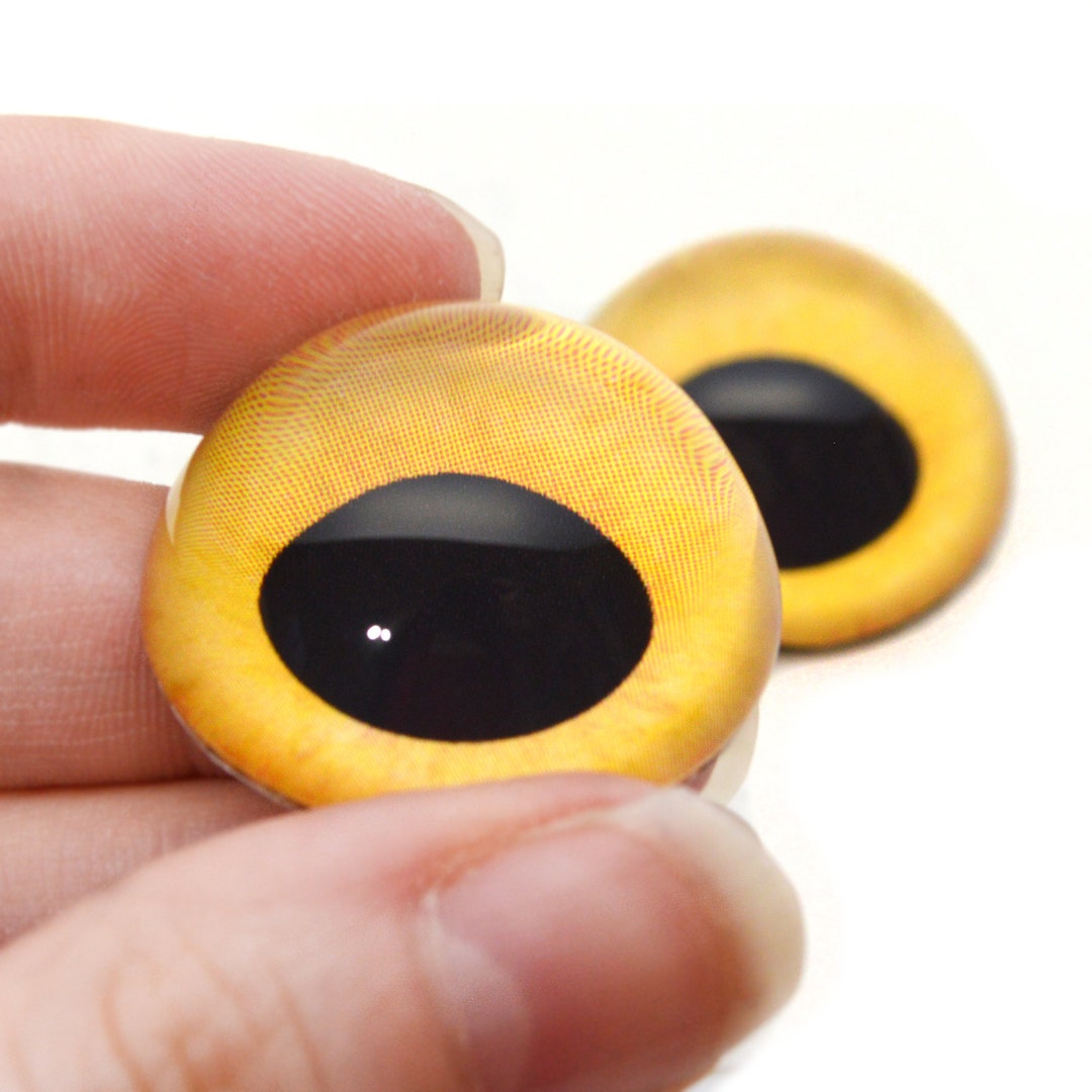 High Dome Wild Creature Yellow Half Sphere Glass Doll Eyes | Hemisphere ...