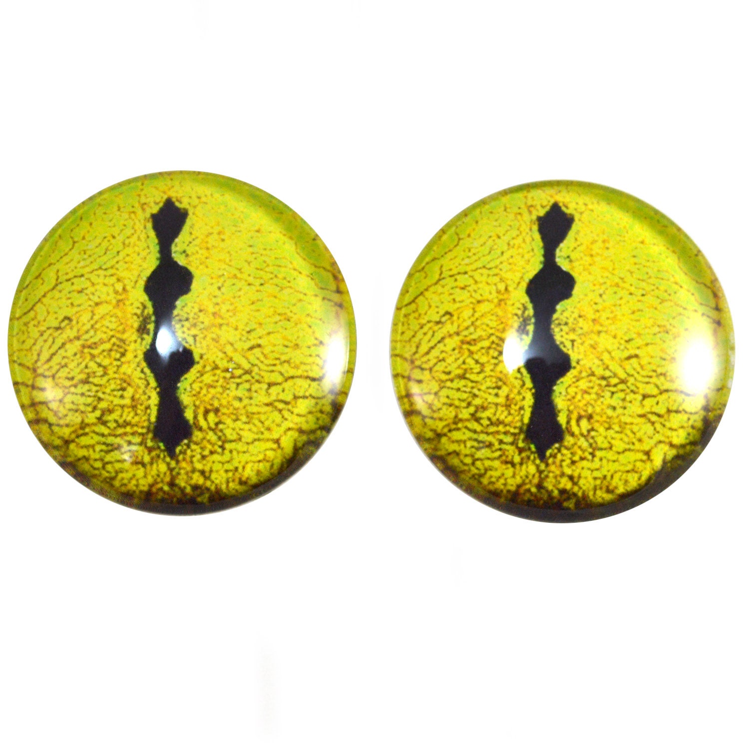 Yellow Snake Handmade Glass Eyes 6mm to 40mm Jewelry Cabochon Art Doll ...