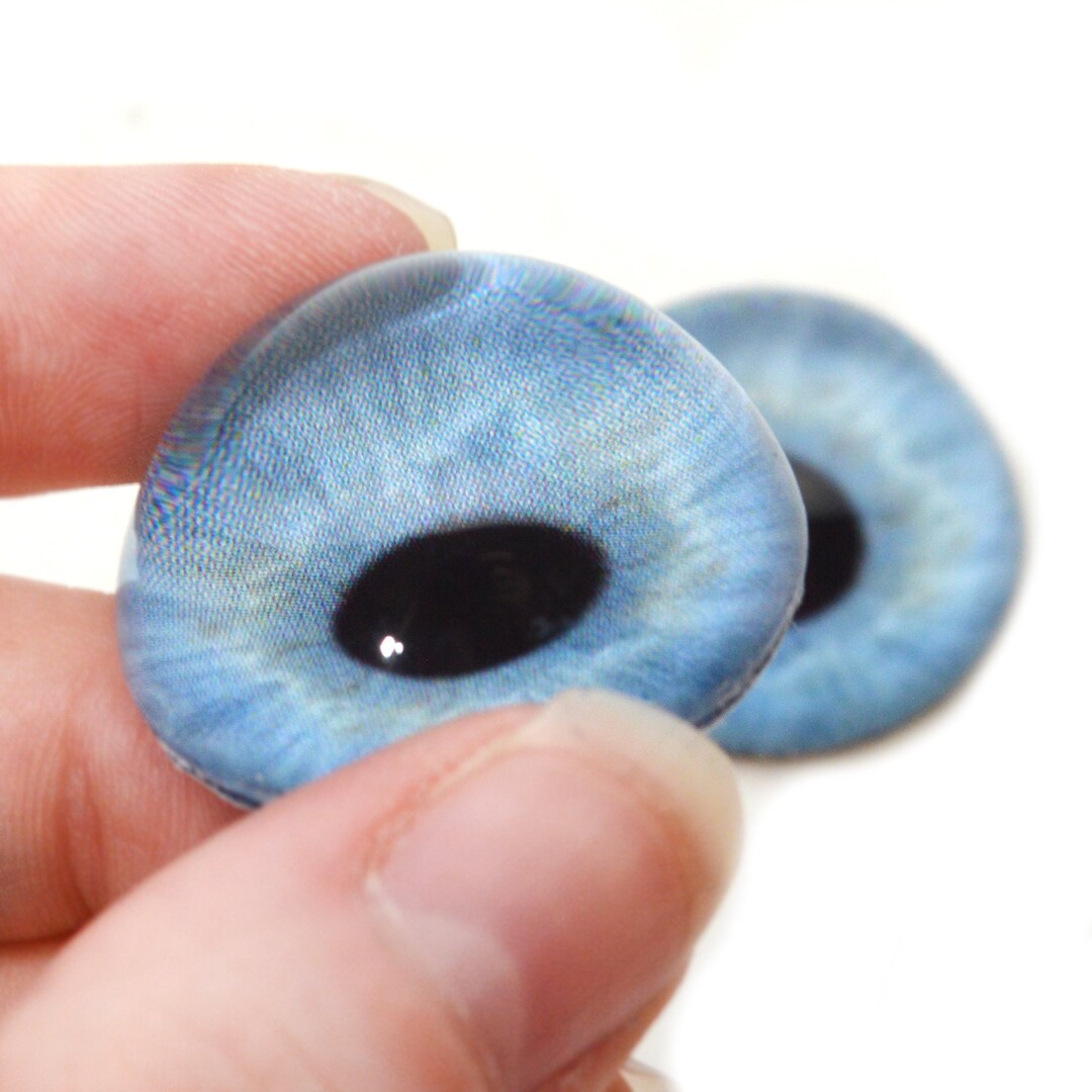 High Dome Natural Baby Blue Infant Human Iris Half Sphere Glass Eyes ...