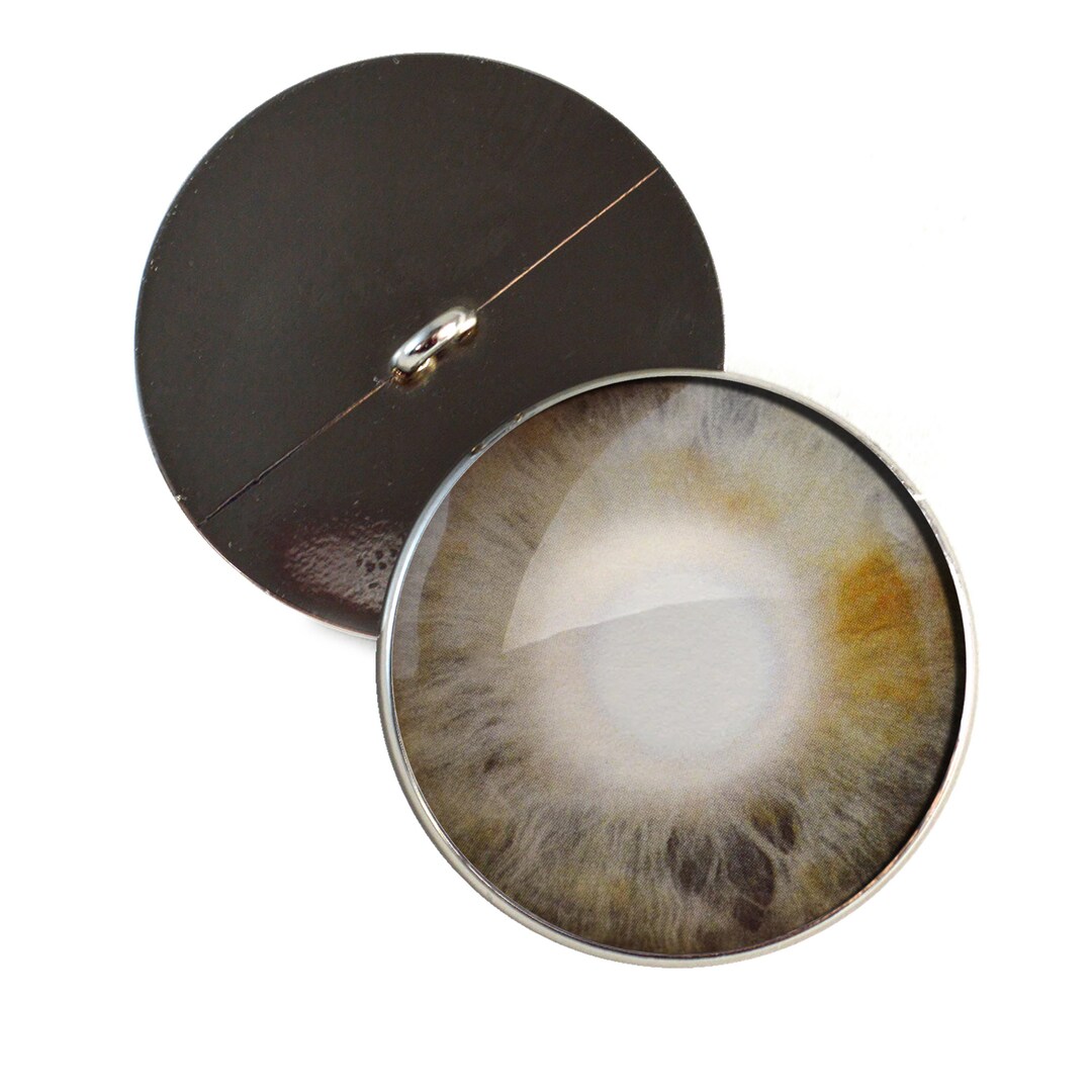 10mm - 30mm Gray Blind Human Zombie Button Eyes Sew on Shank With Loop ...