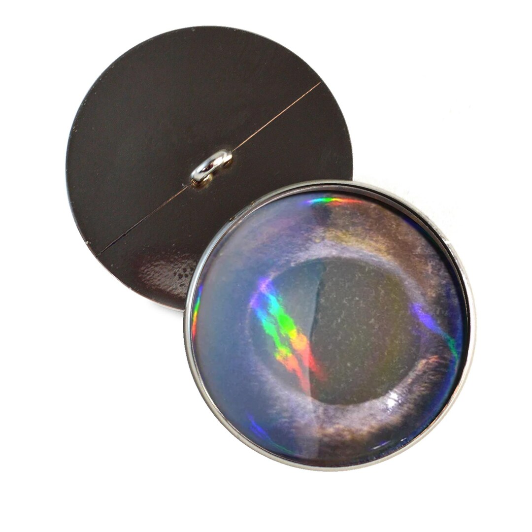 10mm - 30mm Walleye Fish Iridescent Fish Button Eyes Sew on Shanks ...