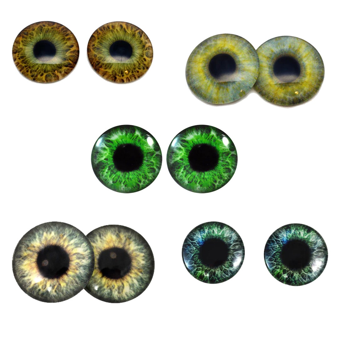 5 Pairs Green Human Eyes Collection Discounted Bundle Set of 10 Eyes ...