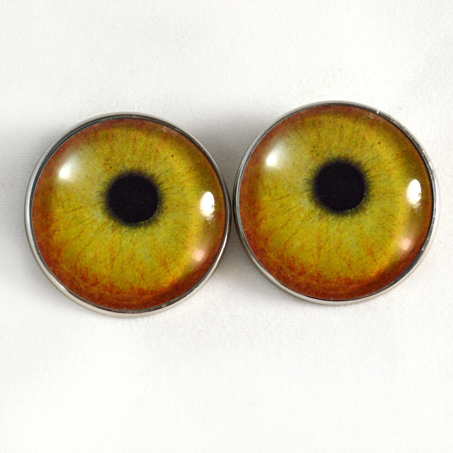 10mm 30mm Yellow and Orange Flamingo Bird Button Eyes Sew On Shank ...