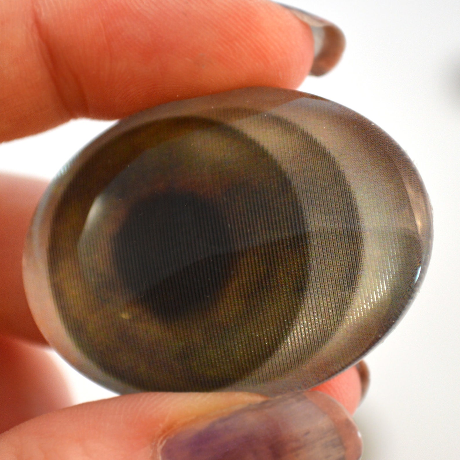 Dark Green Human Moving Animated Glass Eyes Holographic Oval - Etsy