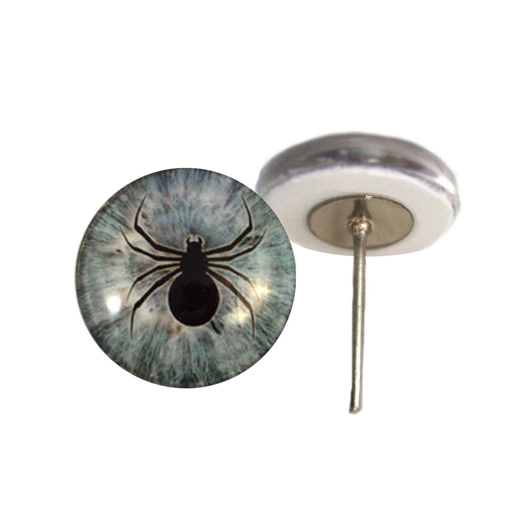 Light Blue Spider Glass Eyes on Wire Pin Posts for Felt Doll Making ...