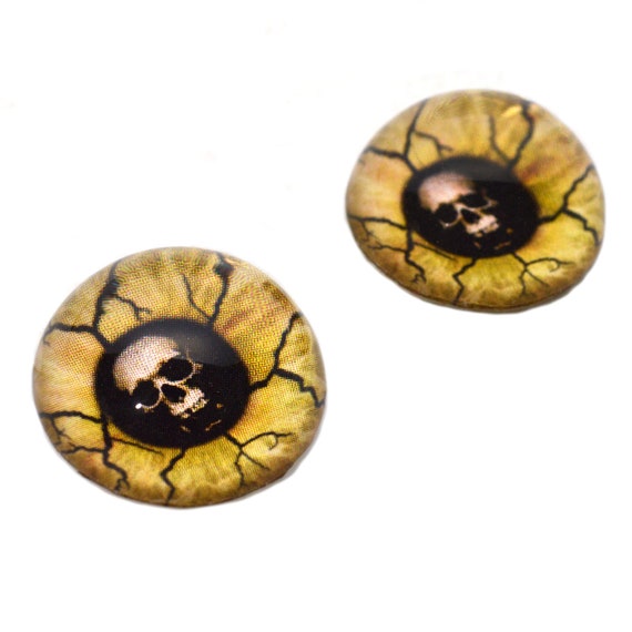 High Dome Eyes of Death Skull Half Sphere Glass Eyes Scary - Etsy UK