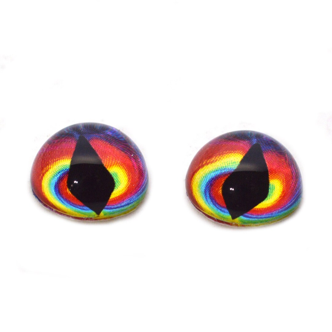 High Dome Tie Dye Colorful Dragon Half Sphere Glass Eyes | Hemisphere ...
