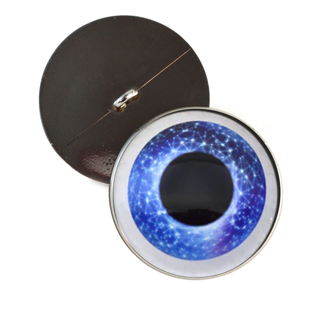 10mm - 30mm Celestial Blue Doll Button Eyes Sew on Shank With Loop ...