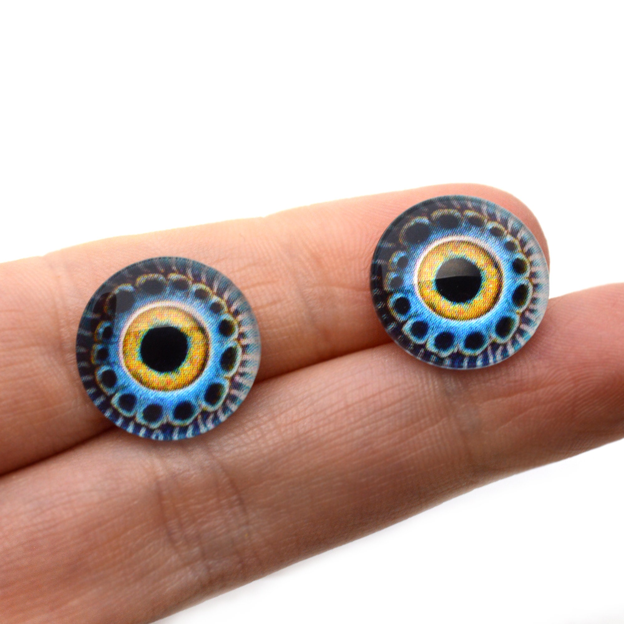 Kraken Glass Eyes Blue and Yellow Sea Monster Creature 6mm to 78mm ...