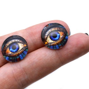 Stained Glass Colorful Eyes Sizes 6mm to 78mm Fantasy Art Deco Jewelry ...