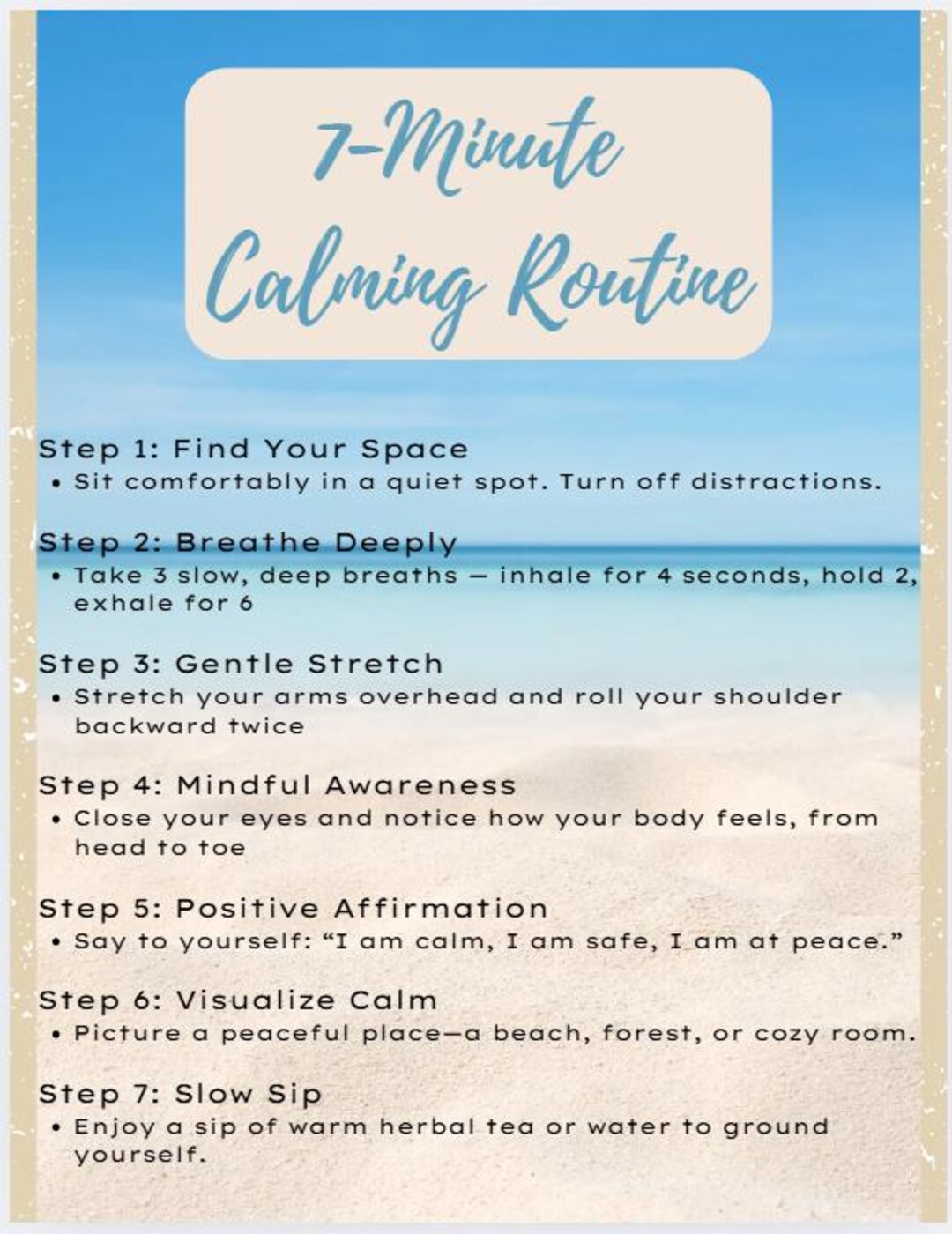 The 7-minute Calm – A Gentle Routine to Reset and Restore - Etsy