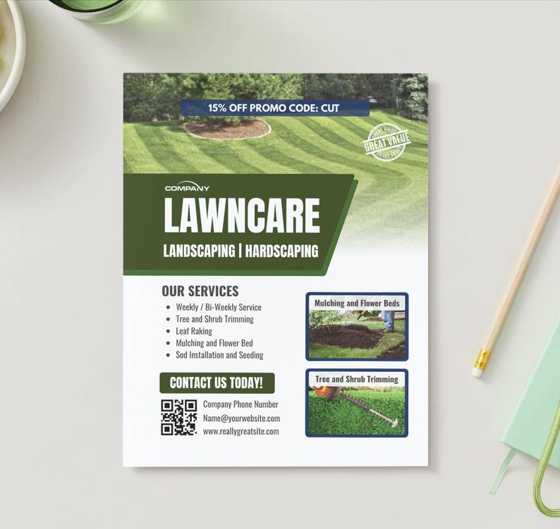 Landscaping Marketing Bundle - Canva Template (digital Download) - Etsy