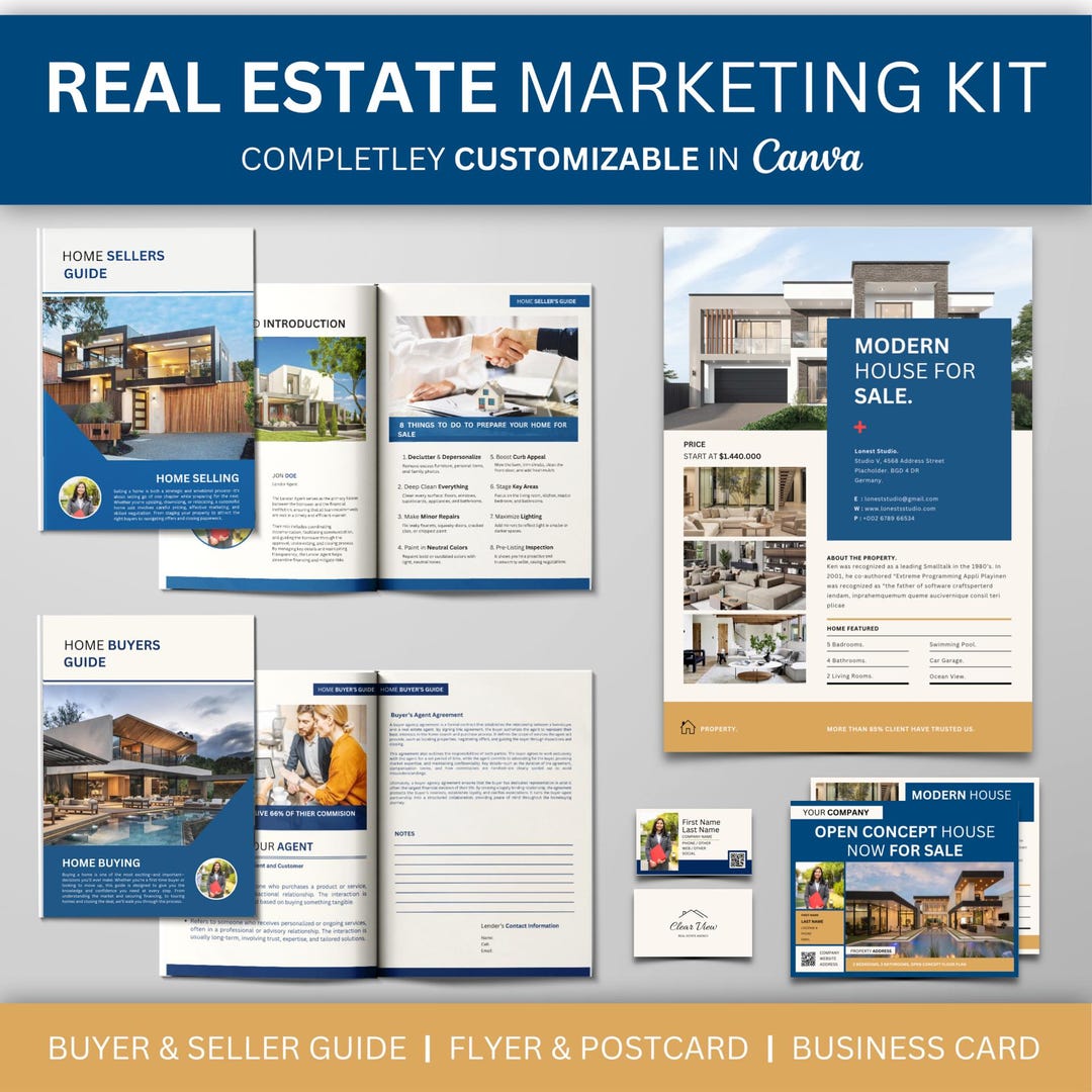 2026 Complete Real Estate Marketing Kit: Editable Canva Templates ...