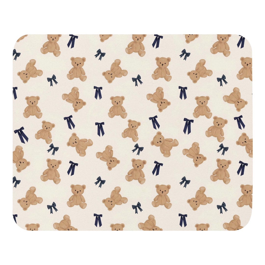 Cute Teddy Bear Mouse Pad for Aesthetic Desk - Cozy Office Decor ...