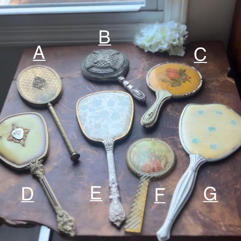 Hand Held Mirror Ornate - Etsy