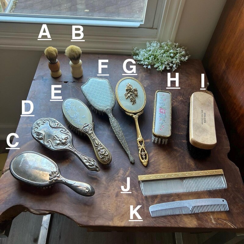 Vintage Vanity Brushes - Etsy