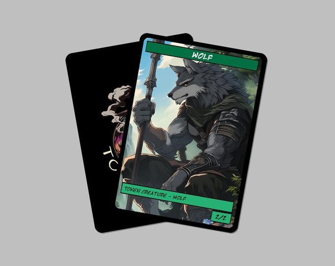 MTG Bestiary: G Wolf Token (astral Variant) - Etsy