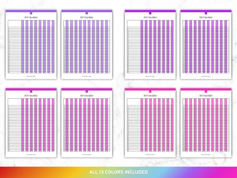 IEP Checklist Printable, Special Education Teacher Planner, Student IEP ...