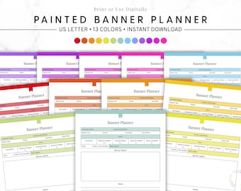 Painted Banner Planner, Banner Business Planning, Custom Order Tracker ...