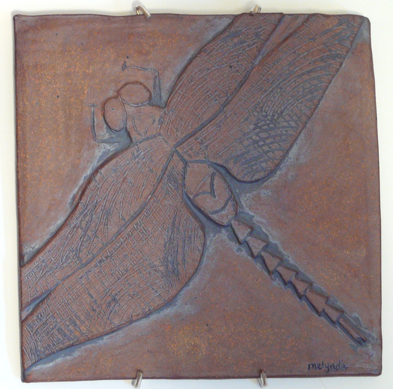 Set of Two Tiles Dragonfly and Butterfly - Etsy