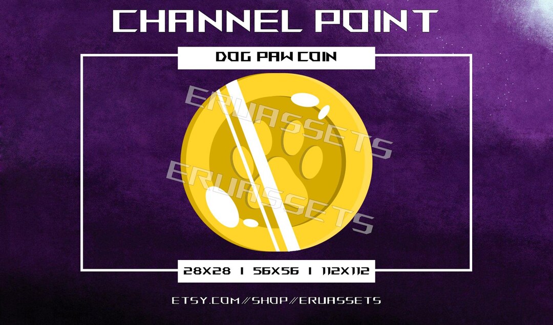 Dog Paw Coin Channel Points Twitch - Etsy