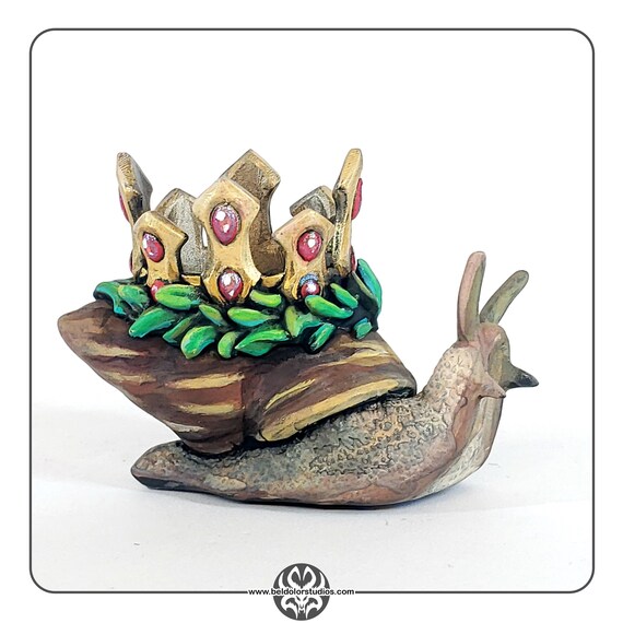 The Snail King Unpainted Miniature - Etsy