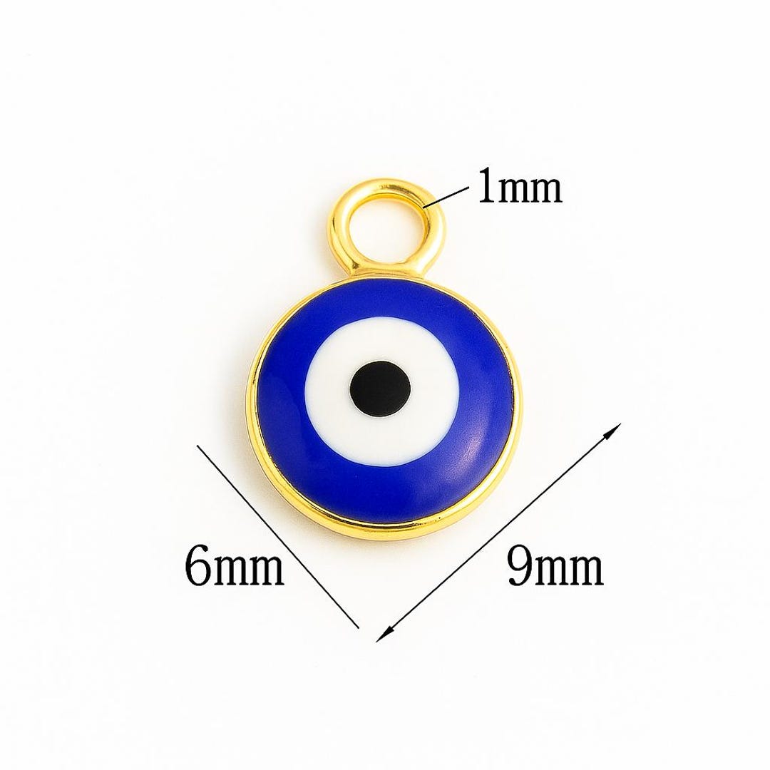 Mini Evil Eye Pendant, 18K Gold Evil Eye Pendant, DIY Jewelry ...
