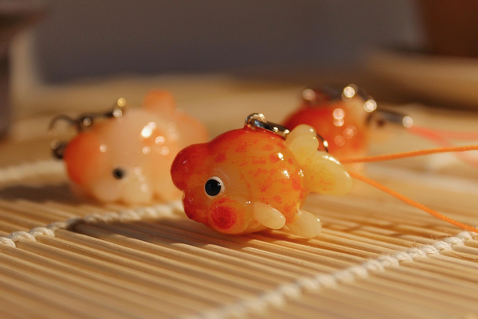 Handmade Goldfish Phone Charm: Polymer Clay Art, Ryukin, Ranchu - Etsy