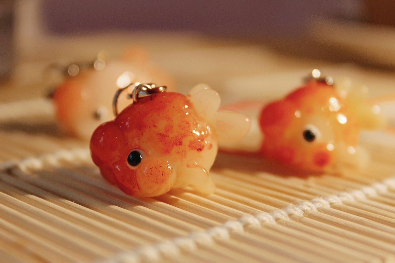 Handmade Goldfish Phone Charm: Polymer Clay Art, Ryukin, Ranchu - Etsy