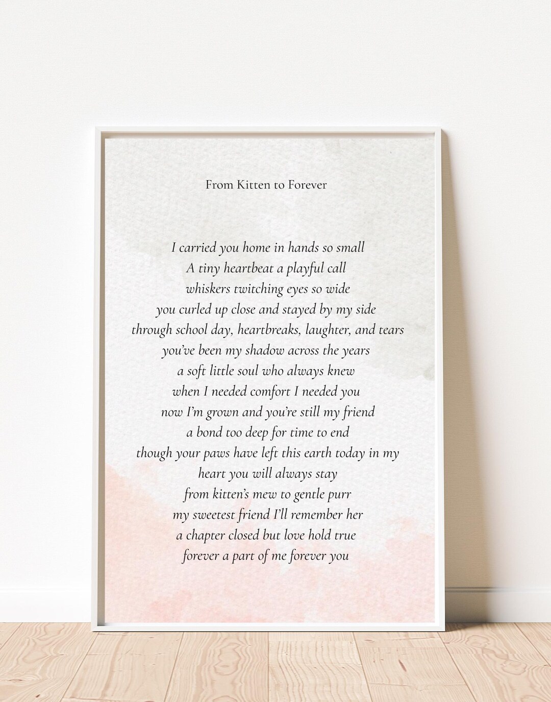 Cat Loss Poem Print: Rainbow Bridge Pet Memorial (digital Download) - Etsy