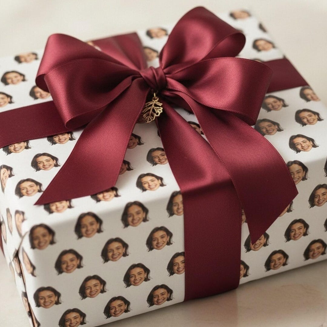 Custom Face Print Gift Wrapping Paper Funny Birthday Wrap Gift for ...