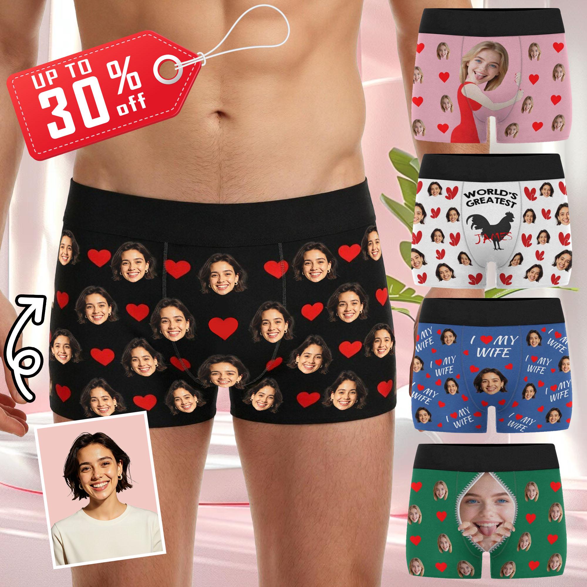 Personalized Face Boxer Briefs Custom Boxers for Men Custom Photo ...