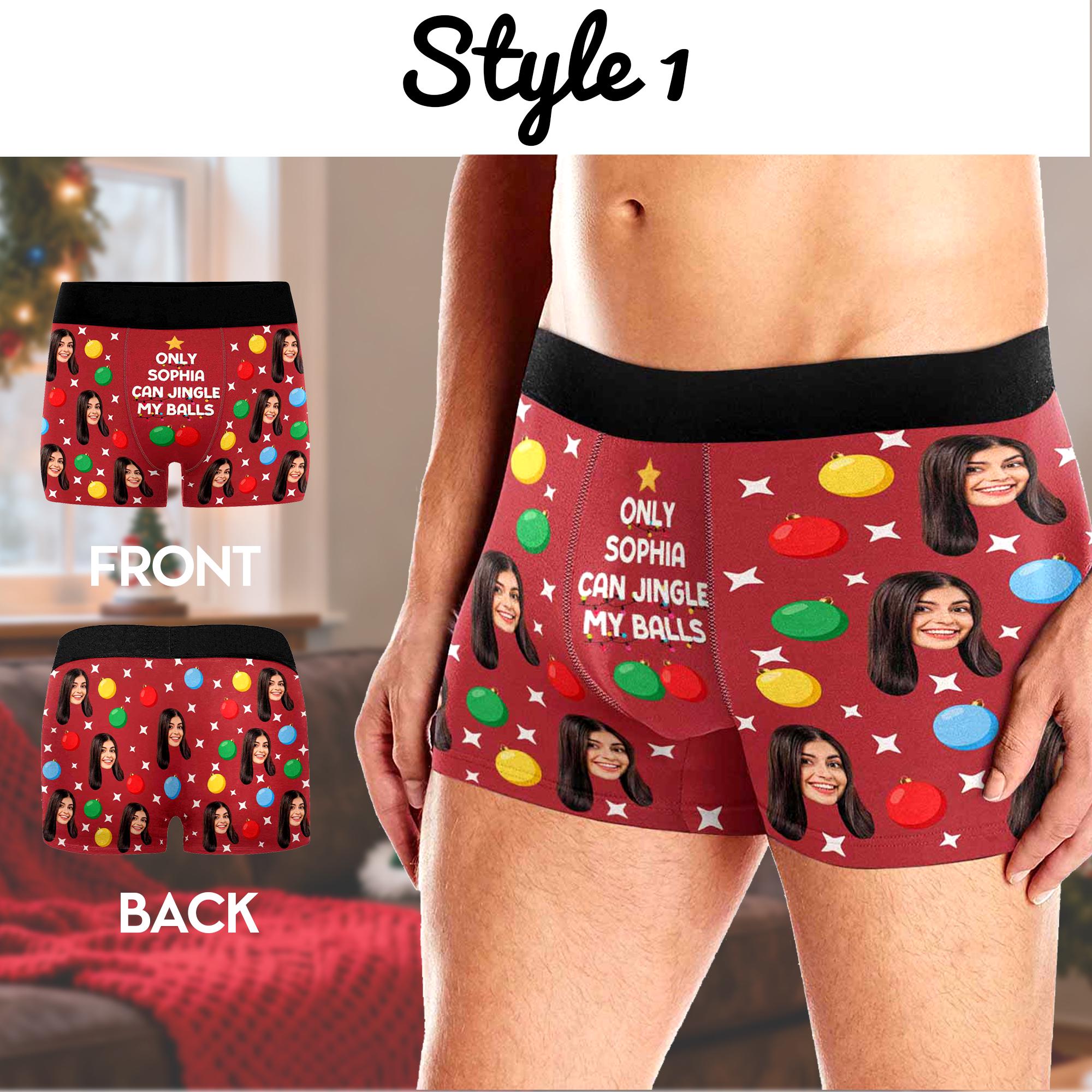 Personalized Face Boxer Briefs Custom Boxers Christmas Gift Custom ...