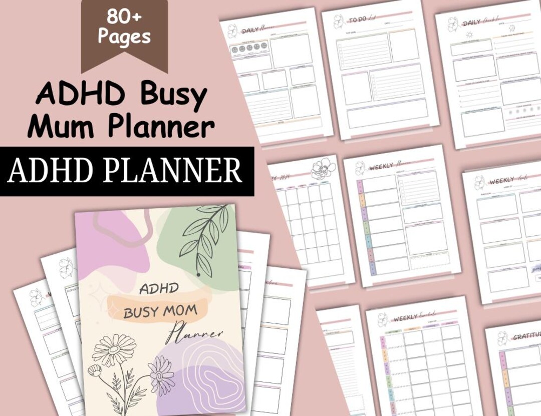 ADHD Busy Mum Planner | Daily Routine & Home Management Planner for ...
