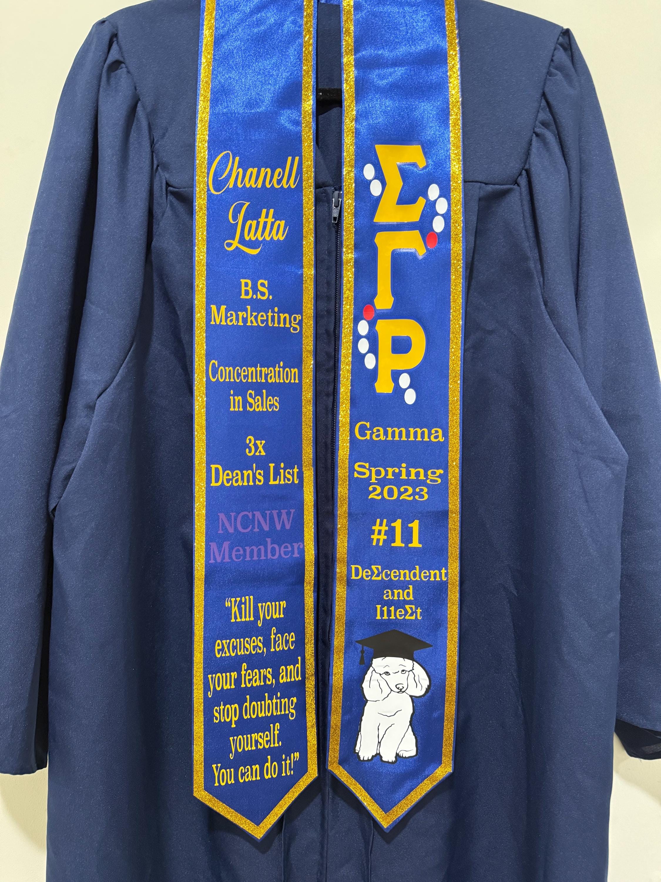 Custom Graduation Stole - Vinyl - Etsy
