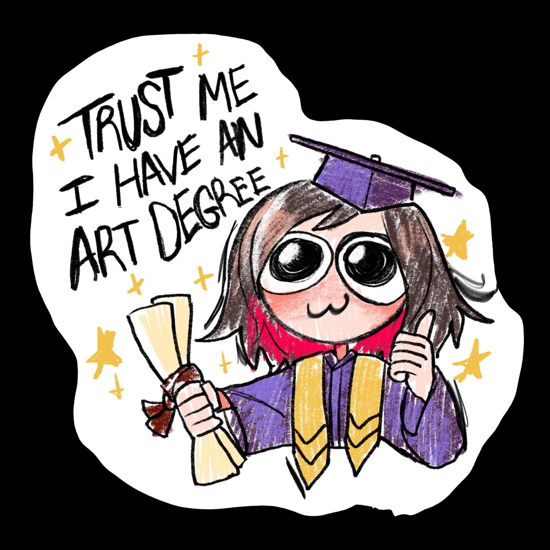 Art Degree Sticker - Etsy