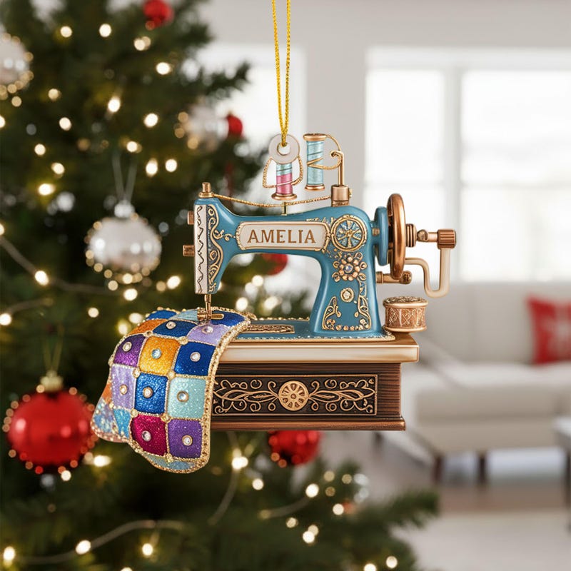 Personalized Sewing Machine Christmas Ornament - Etsy