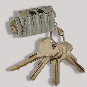 Movable 4 Cylinder Engine Block Keychain | Car Guy Gift | Automotive ...