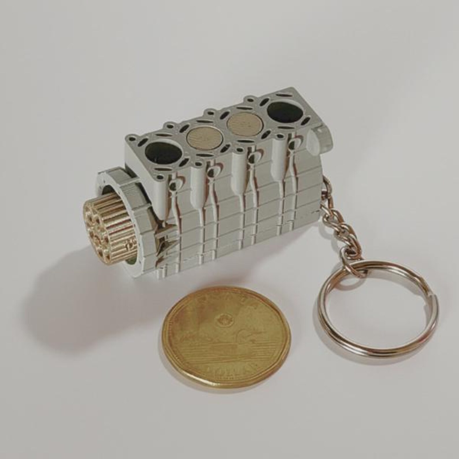 Movable 4 Cylinder Engine Block Keychain | Car Guy Gift | Automotive ...