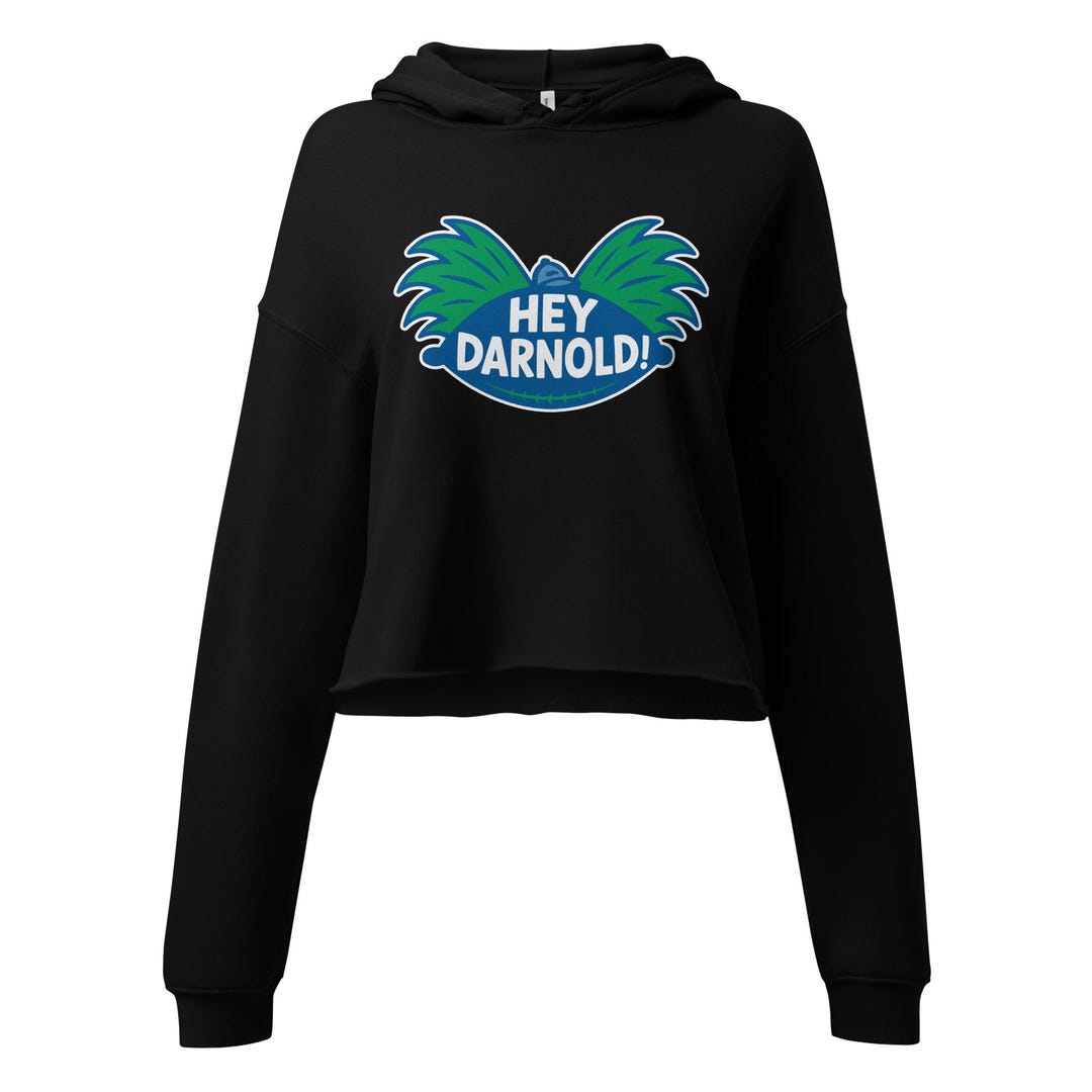 Hey Darnold! Women's Crop Hoodie | Seattle Football X '90s Cartoons X ...