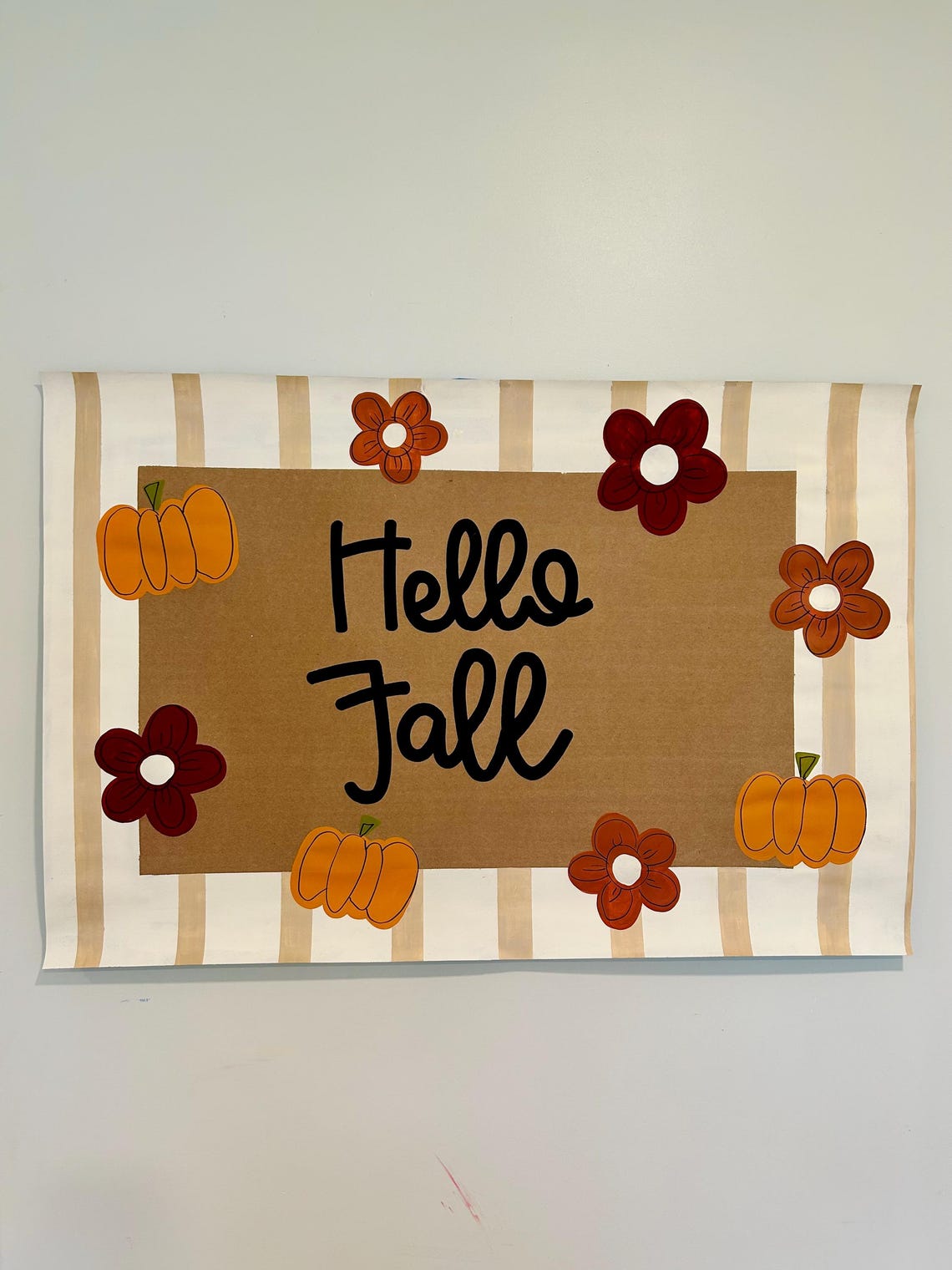 Custom Hand-painted Brown Paper Banner - Birthday Party, Baby Shower ...